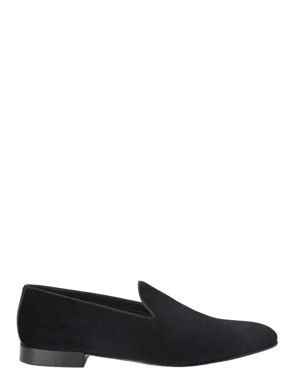 Loro Piana Round Toe Slip-on Loafers - Black