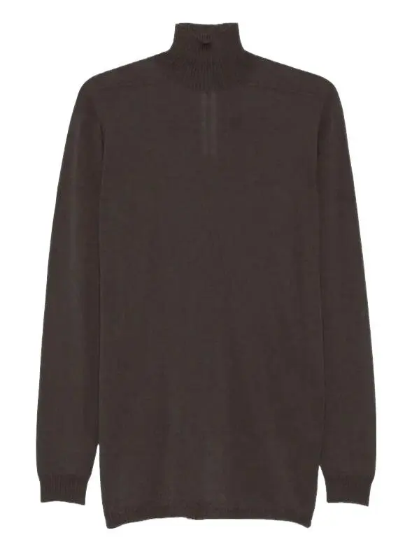 Rick Owens High-neck Wool Sweater - Black