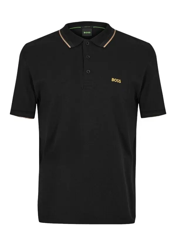 Hugo Boss Logo Short Sleeve Polo Shirt - Black