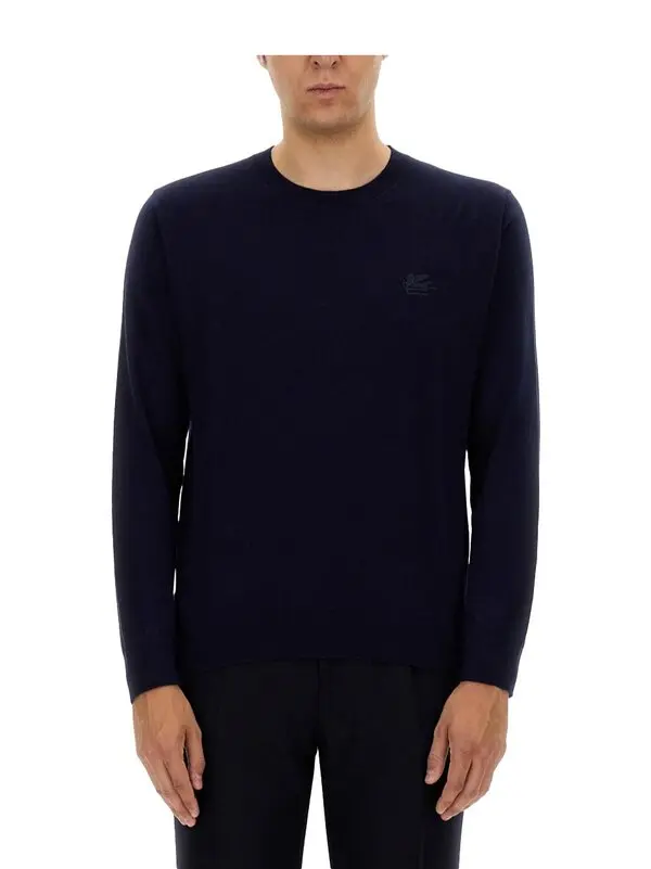 Etro Pegasus Embroidered Crewneck Sweatshirt - Black
