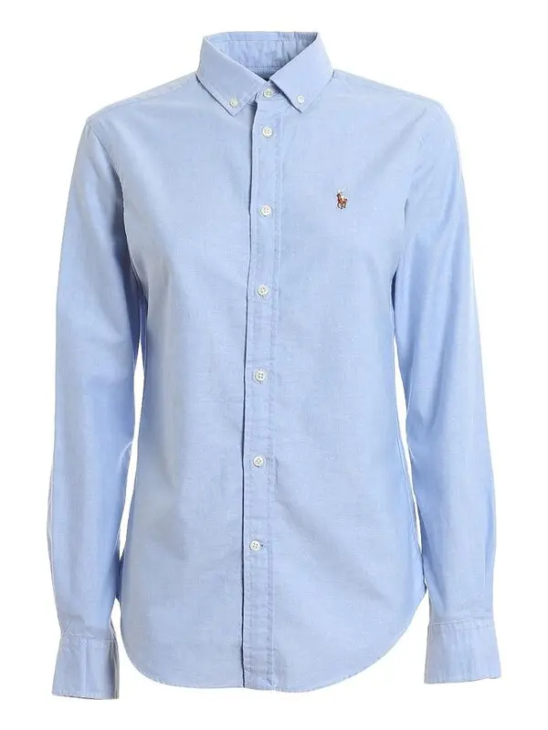 Polo Ralph Lauren Embroidered Logo Button-down Shirt - Blue