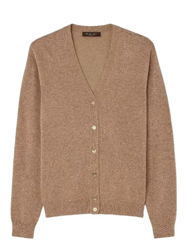 Loro Piana Long-sleeved Knitted Cardigan - Brown