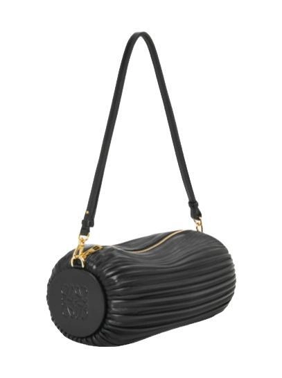 Loewe Bracelet Pouch In Pleated Nappa Lambskin - Black