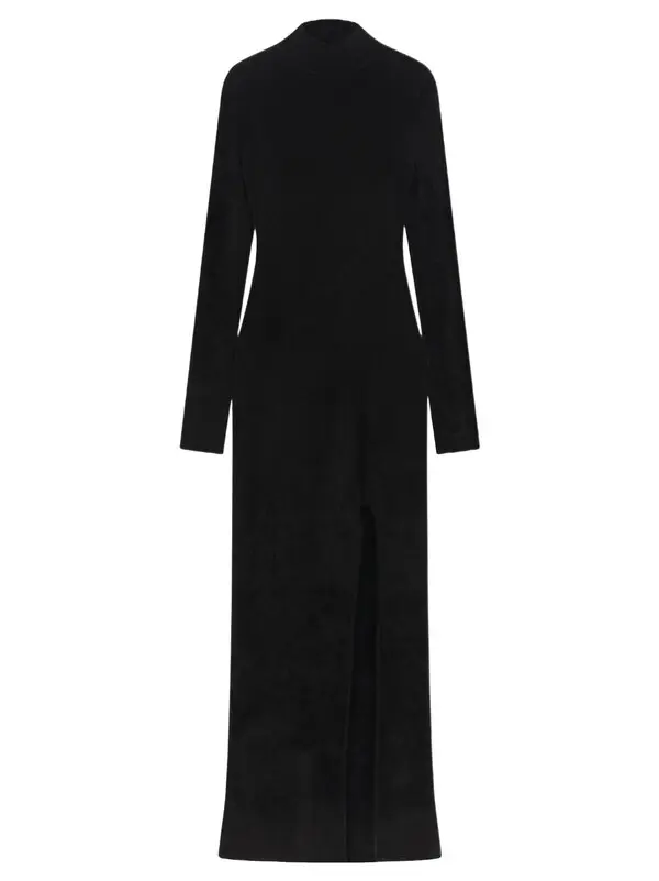 Nanushka Long-sleeve Towelling Maxi Dress - Black