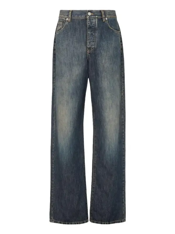 Fendi Washed Denim Pants - Blue