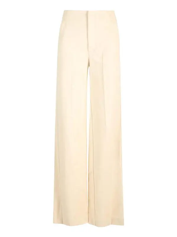 THE SEAFARER High-waisted Wide-leg Trousers - White