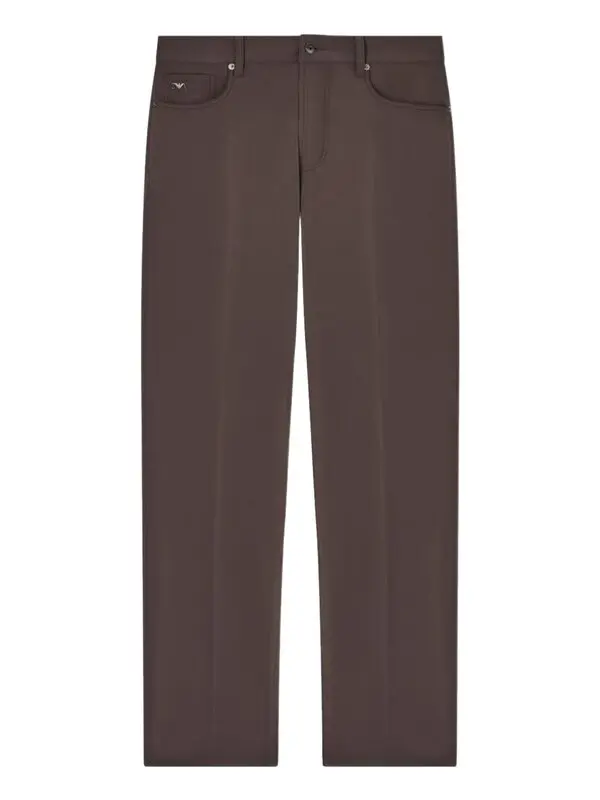 Emporio Armani Five-pocket Cotton Trousers - Brown