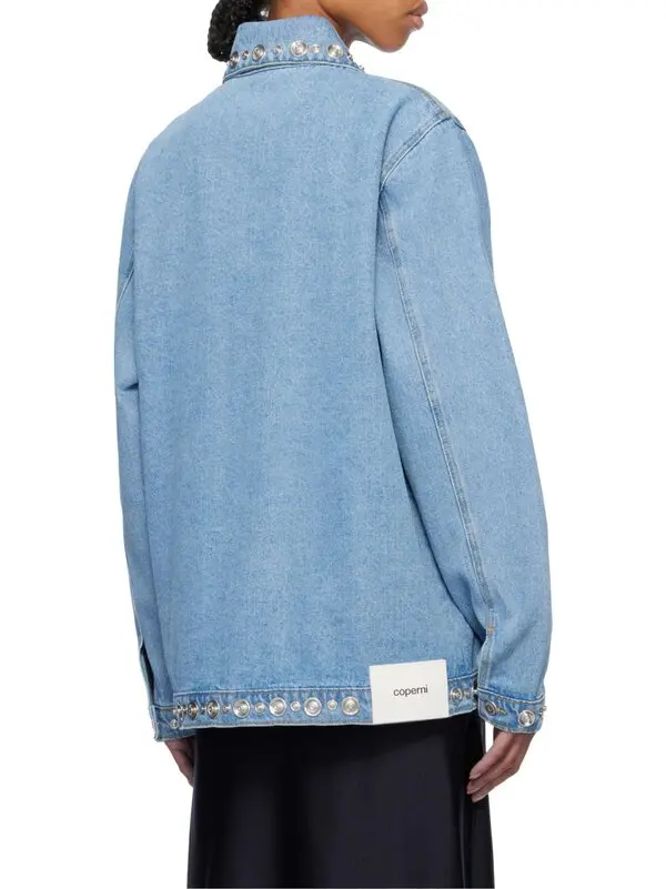 Coperni Studded Denim Jacket - Blue