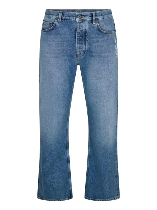 Off-White Half Arrow Straight Leg Jeans - Blue