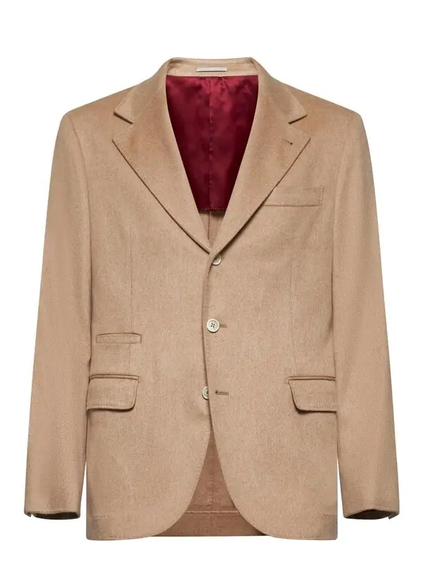 Brunello Cucinelli Single-breasted Tailored Blazer - Nude
