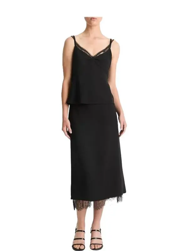 Vince Lace Camisole Top - Black