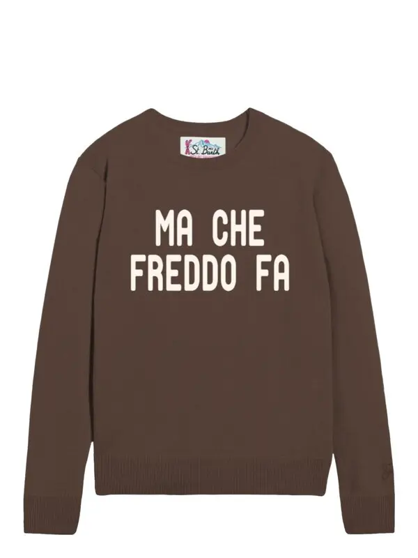 MC2 SAINT BARTH Long-sleeved Knitted Pullover - Brown