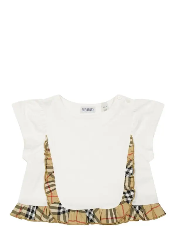 Burberry Ruffled T-shirt - White