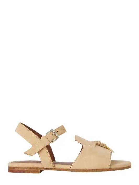 Loro Piana Charms Buckle Detail Sandals - Nude