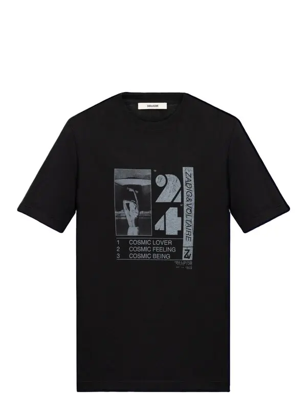Zadig&Voltaire Voltaire Ted Photoprint Crewneck T-shirt - Black