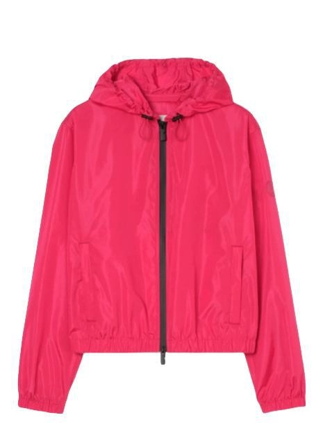 Burberry Nylon Nelson Hooded Jacket - Jam Red