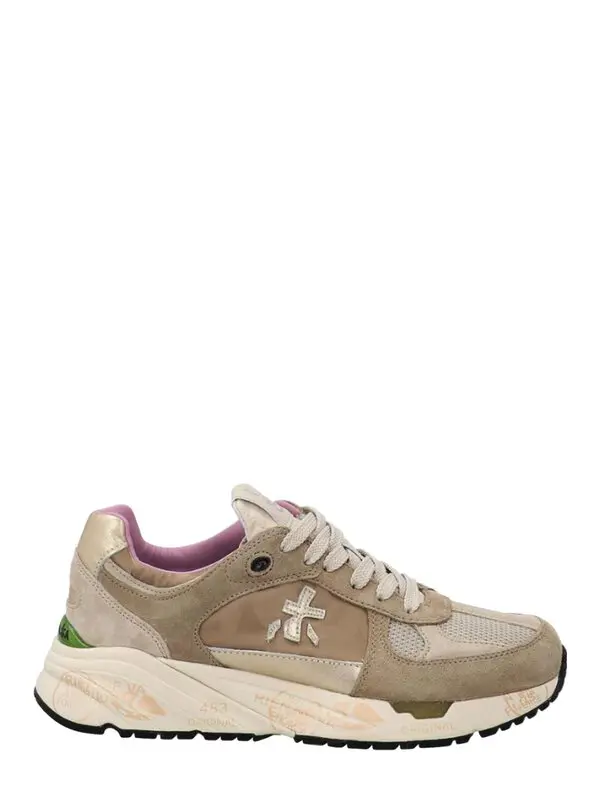 Premiata Lace-up Low-top Sneakers - Nude