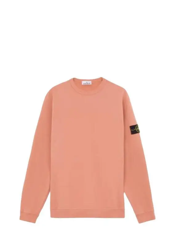 Stone Island Compass Patch Crewneck Sweatshirt - Orange