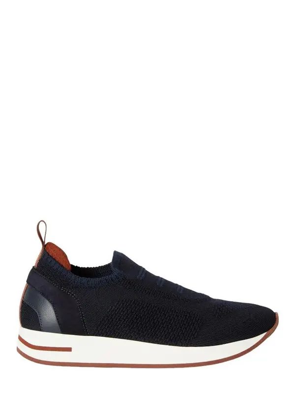 Loro Piana 360 Lp Slip-on Knit Wool Sneakers - Black