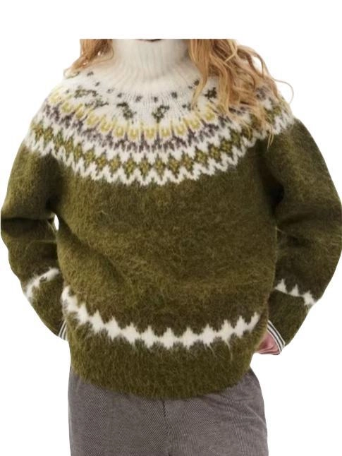 Rag & Bone Patterned Turtleneck Knitwear - Green