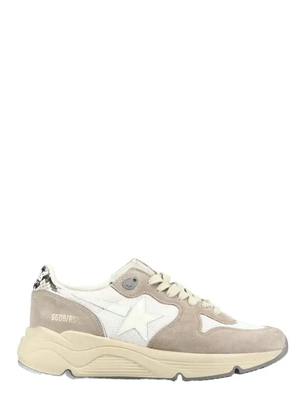 GOLDEN GOOSE Running Sole Lace-up Sneakers With Star Graphic - Nude