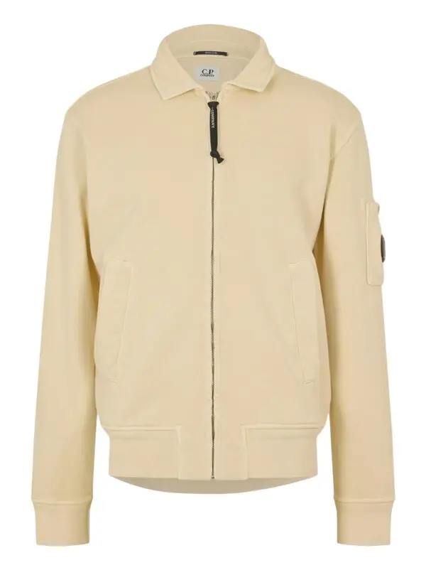 C.P. COMPANY Full Zip Sweatshirt - Nude