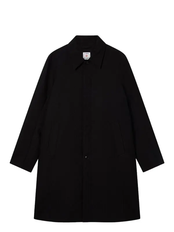 Casablanca Jacquard Coat - Black