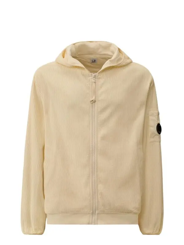 C.P. COMPANY Corduroy Hoodie - Beige