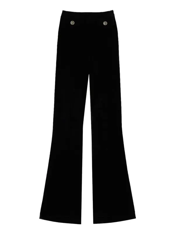 TWINSET Oval T Knit Flared Trousers - Black