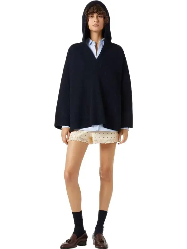 Loro Piana Sloop Wool Hooded Sweater - Black