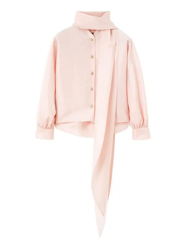 Loro Piana Patricia Silk Shirt - Grapefruit Soda