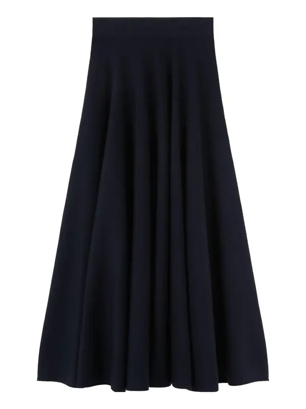 Loro Piana High-waisted Flared Skirt - Black