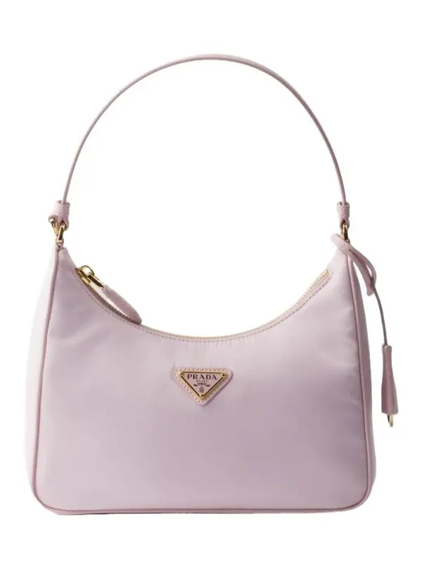 Prada Mini Zipper Handbag - Alabaster
