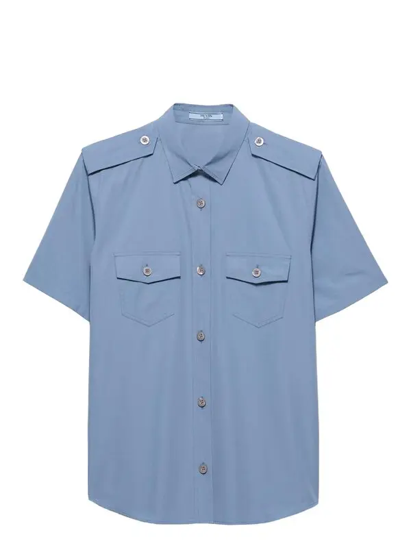 Prada Cotton Poplin Shirt - Pilot Blue
