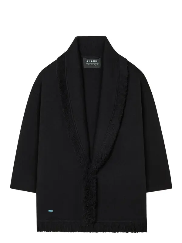 Alanui Fringed Finest Coat - Black