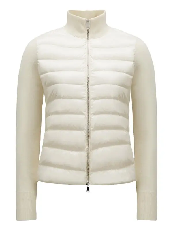 Moncler Panel Padded Cardigan - White