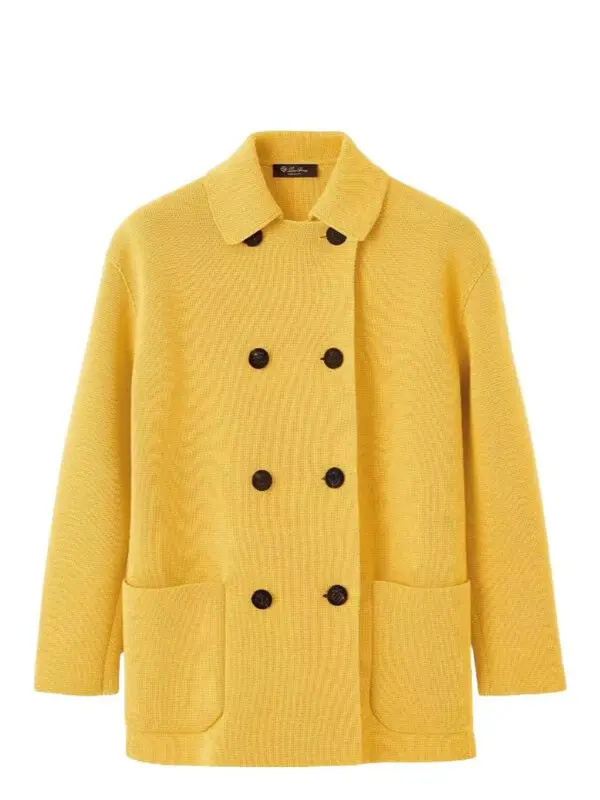 Loro Piana Double-breasted Coat - Yellow