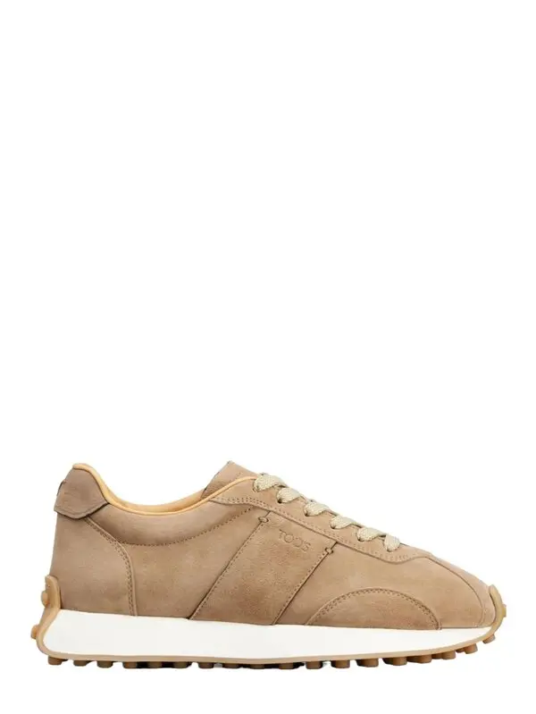 TOD'S Panelled Suede Lace-up Sneakers - Beige