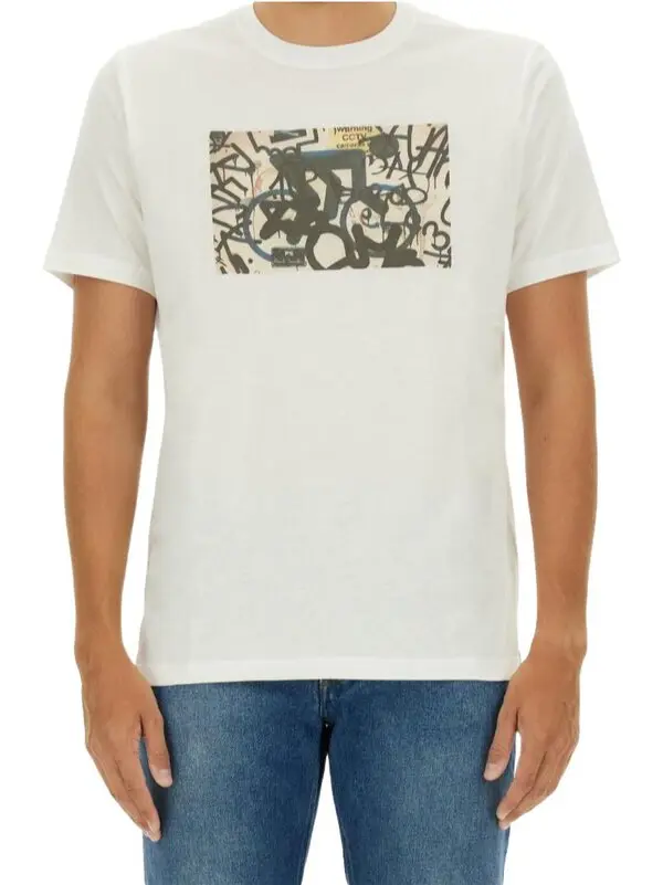 Paul Smith Graphic Printed Crewneck T-shirt - White