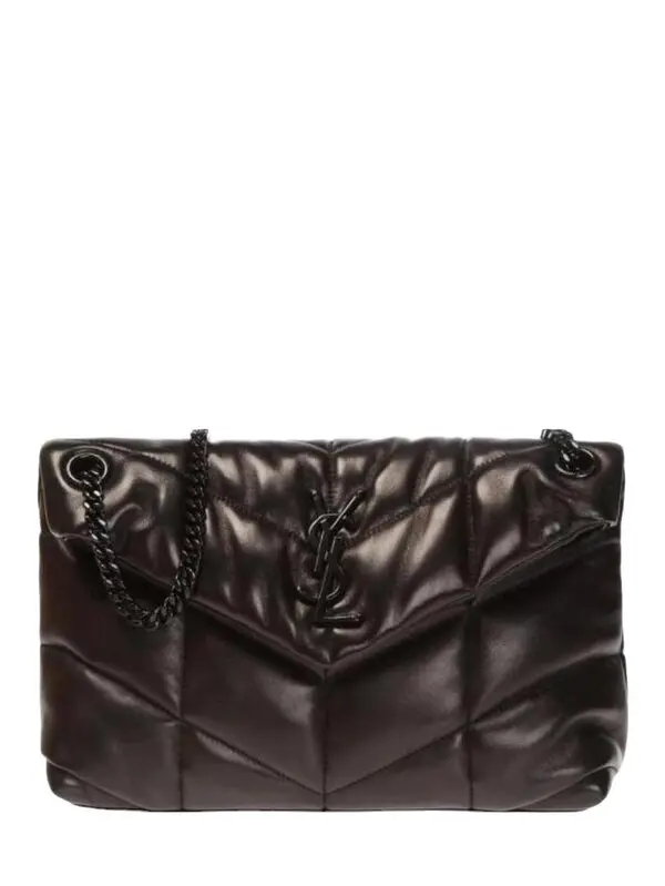 Saint Laurent Small Loulou Puffer Quilted Shoulder Bag - Black