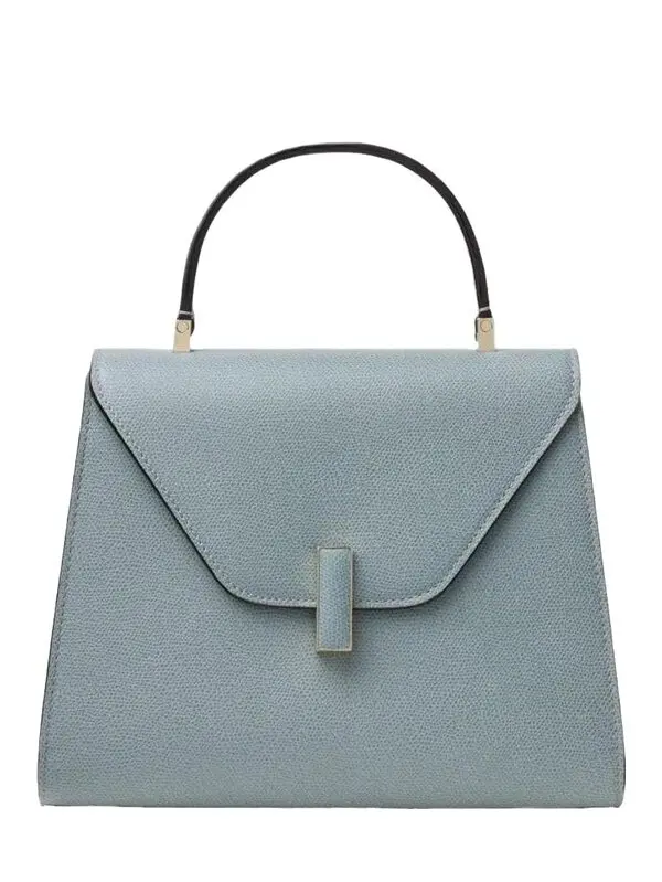 VALEXTRA Fold-over Top Handle Bag - Gray