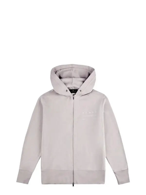 Hogan Logo-printed Zipped Hoodie - White