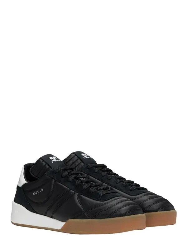 COURREGES Club 02 Leather Sneakers - Black