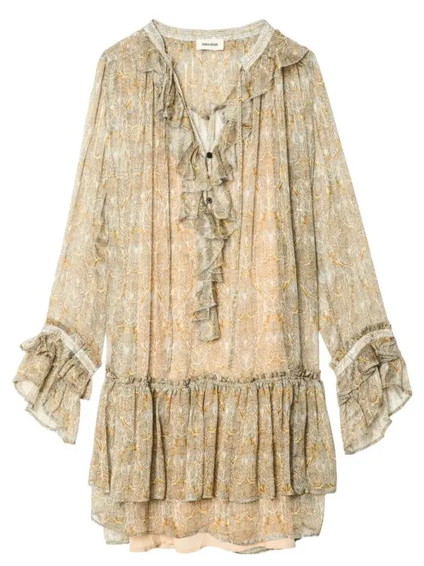 Zadig&Voltaire Long Sleeve Dress - Nude