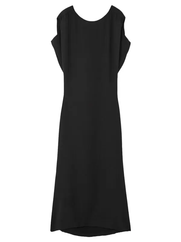 Loro Piana Blacky Dress With Back Drape - Black