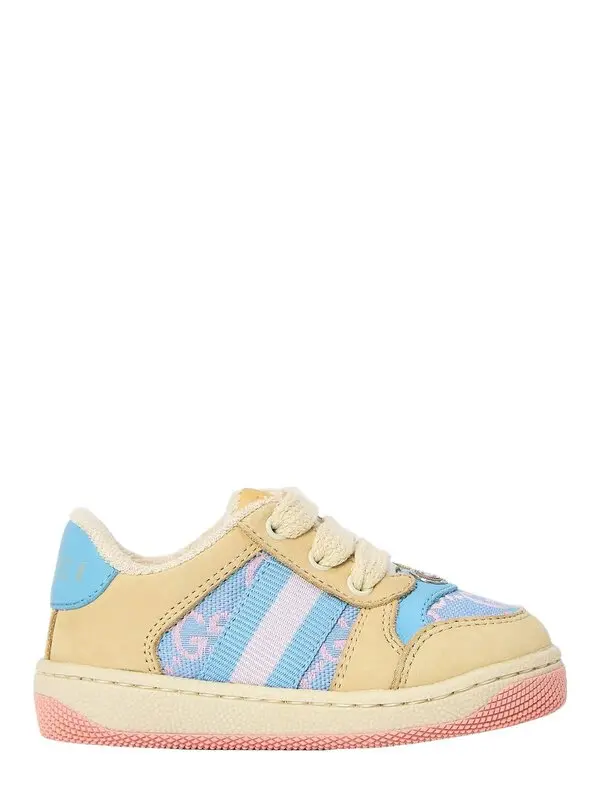 Gucci Color Block Lace-up Sneakers - Nude