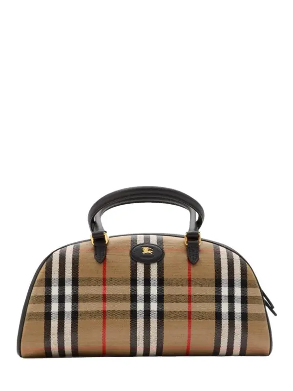Burberry Highlands Checked Tote Bag - Sand
