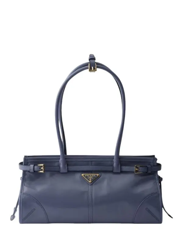 Prada Bonnie Medium Leather Handbag - Aviation Blue