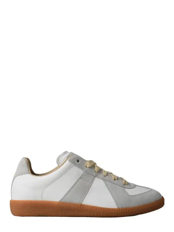MAISON MARGIELA Replica Suede And Leather Sneakers - White