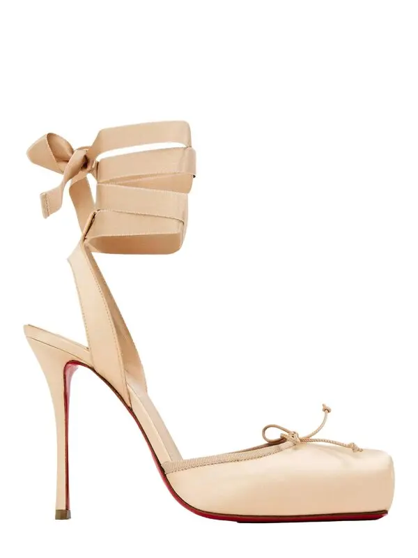 CHRISTIAN LOUBOUTIN Cassia Lace-up Pumps - Nude